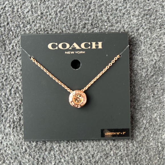 Coach | Jewelry | Authentic Coach Necklace Rose Gold | Poshmark